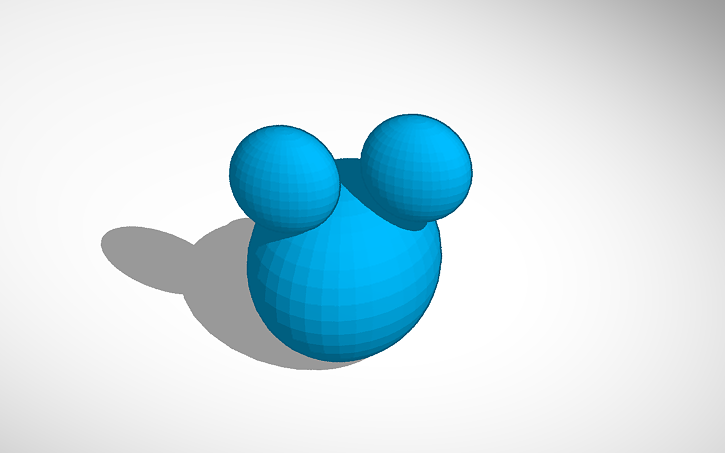 3d Design Mickey Mouse Tinkercad 