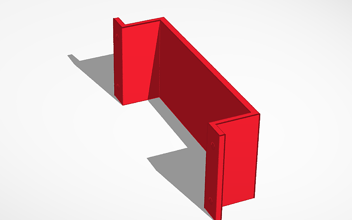 3D design Mini PC under shelf holder - Tinkercad