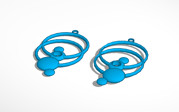 3D design Earrings - Tinkercad