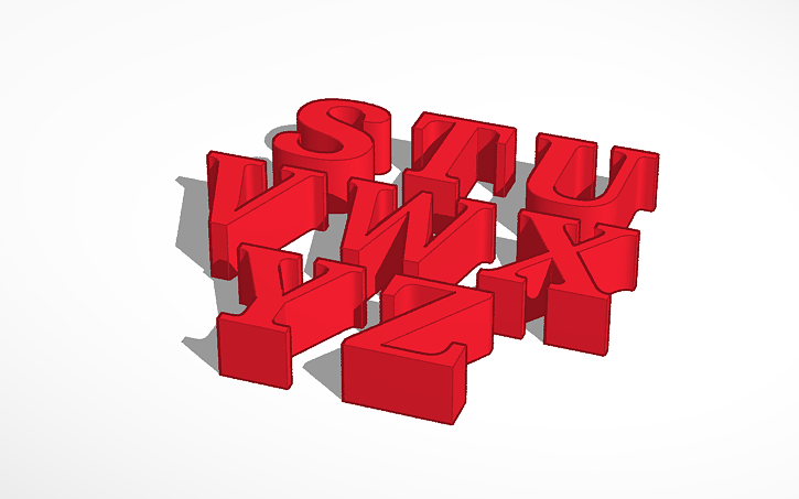 3D design Alphabet Letters | Tinkercad