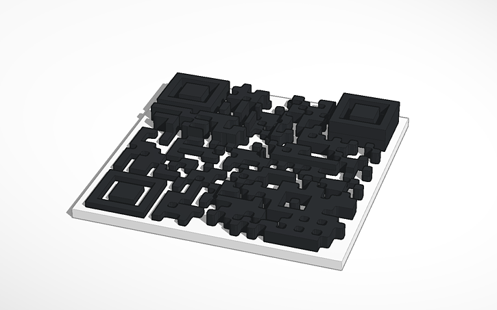 3D design 3D Printable QR Code | Tinkercad