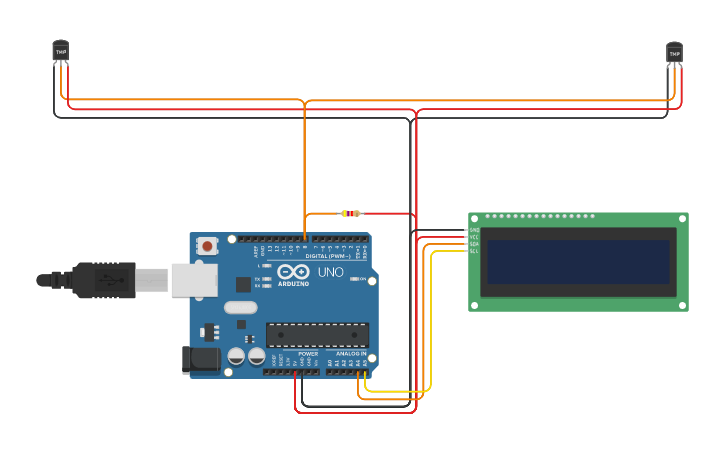 Circuit design Radiator Balancer - Tinkercad
