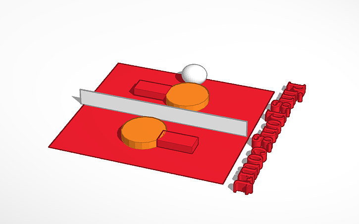 3D design ping pong ball court/game | Tinkercad