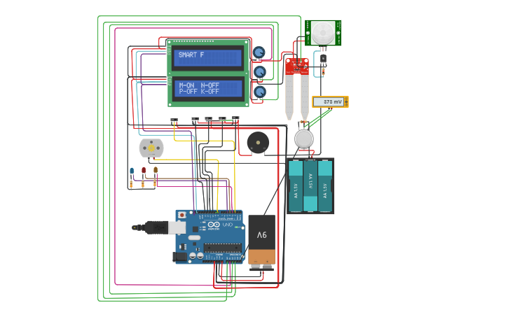Circuit design NEW smart farm assist v2.0 - Tinkercad