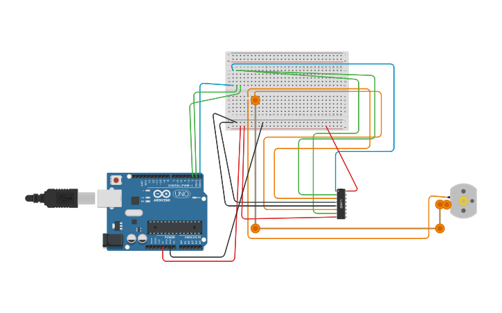 Circuit design Stepper motor - Tinkercad