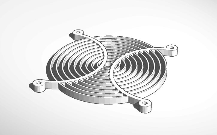 3D design 80mm Fan Cover - Tinkercad