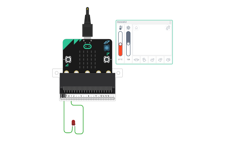 Circuit design LED_Button | Tinkercad