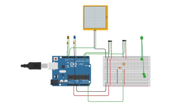 Circuit design automatic headlights - Tinkercad