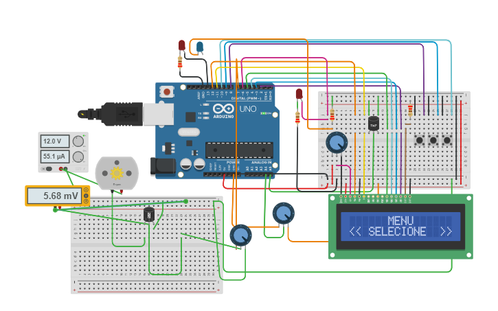 Circuit design MENU GECAI - Tinkercad