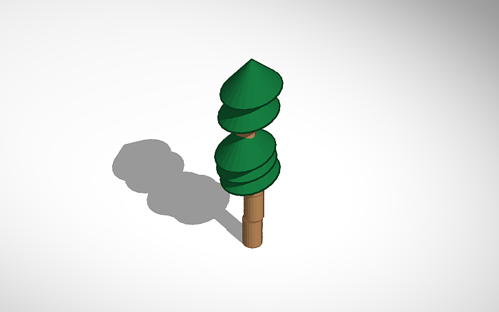 3D design pohon cemara | Tinkercad