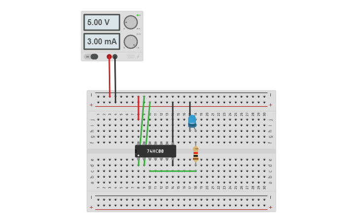 Circuit design LAB 1 (74HC00) | Tinkercad