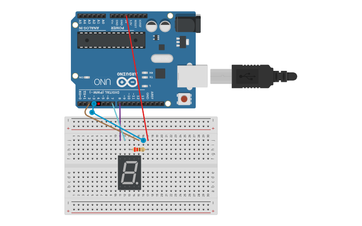 Circuit design 17a_Led 7_segment_display - Tinkercad