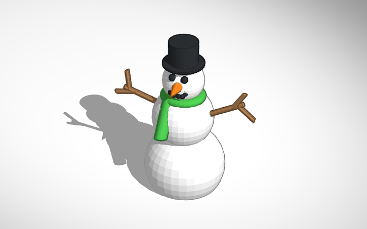 3D design Snowman - Tinkercad