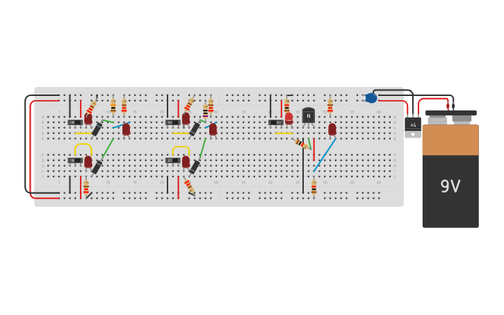 Circuit design Discrete Logic Gates - Tinkercad Circuit design Discrete Logic Gates - Tinkercad