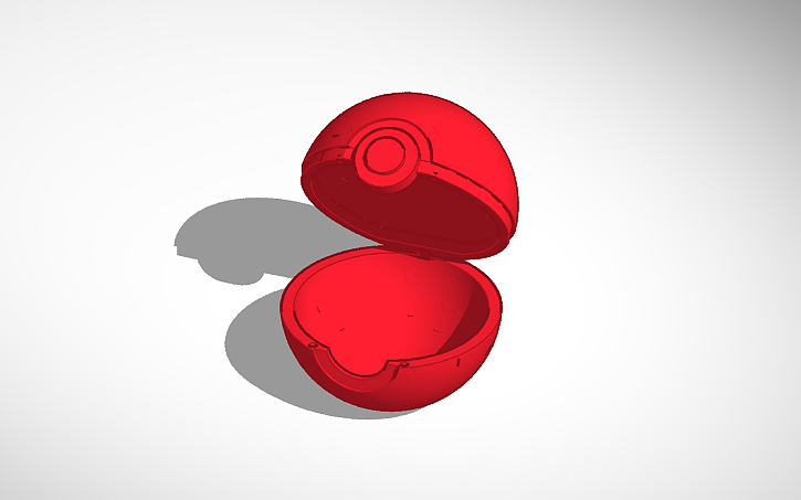 3D design Poke Ball | Tinkercad