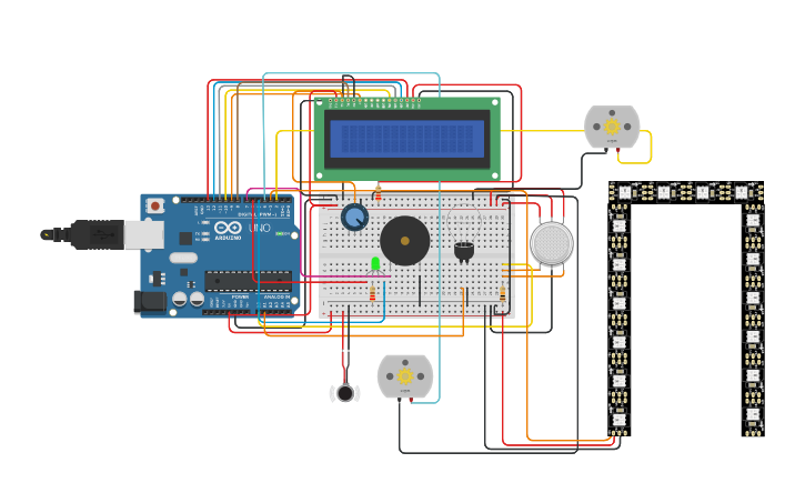 Circuit design gas sensor project | Tinkercad