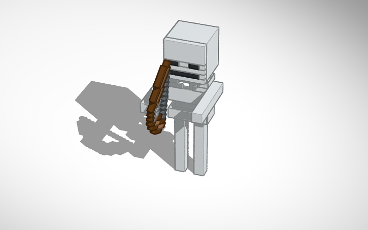 3D design minecraft Skeleton #minecraft - Tinkercad