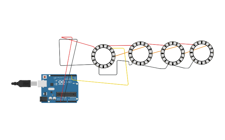Circuit design neopixel | Tinkercad