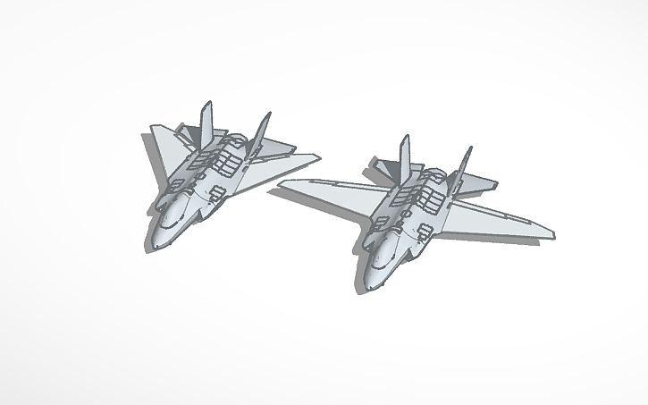 3D design F-35 Lighting with sweepable wings - Tinkercad