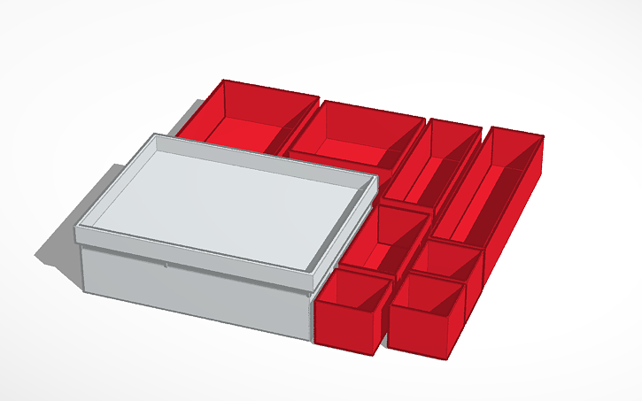 3D design Customizable containers - Tinkercad