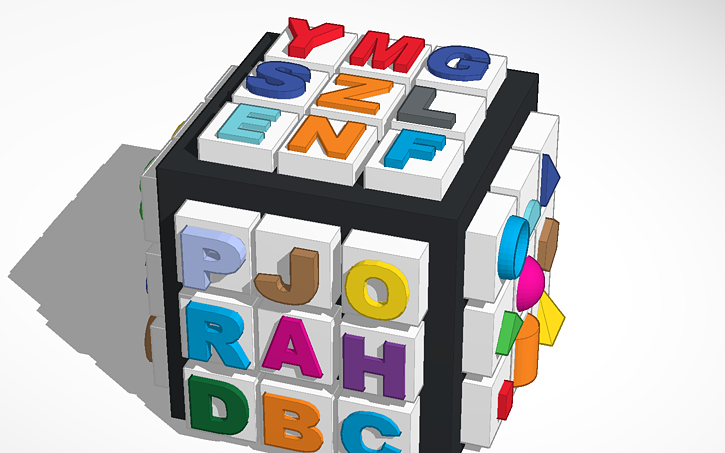 3D design Rubix learning cube | Tinkercad