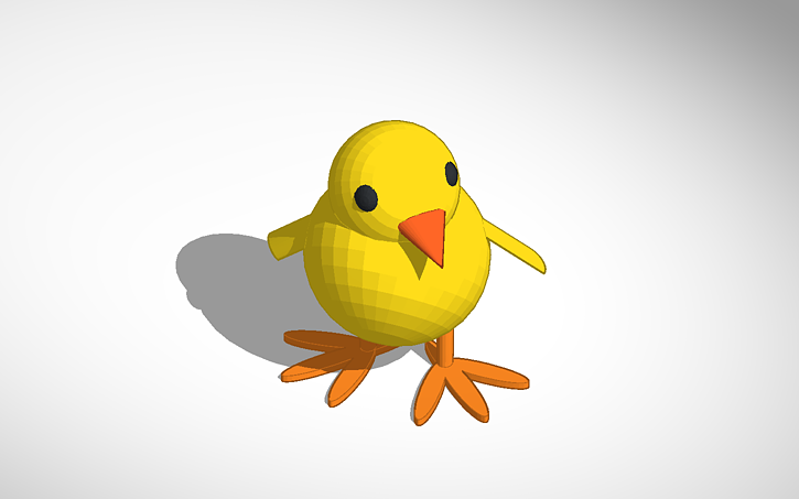 3D design Baby chicken model - Tinkercad