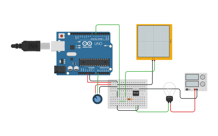 Circuit design Potenciometro-PWM | Tinkercad