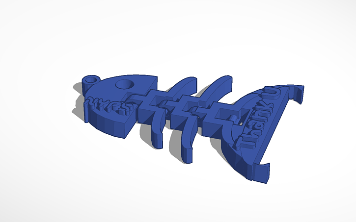 3D design fish bone | Tinkercad