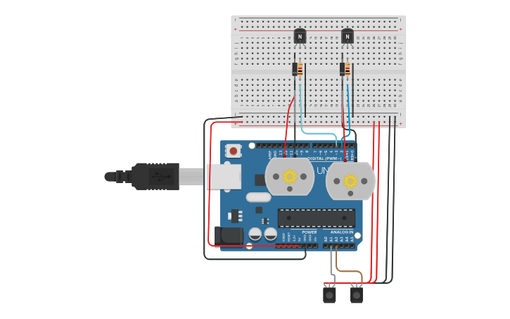 Circuit Design Dc Motor Ir Sensor Tinkercad