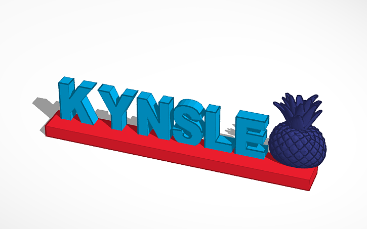 3d Design Name Plate Tinkercad