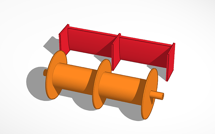 3D design Basic Cylinder and Wing CAD - Tinkercad