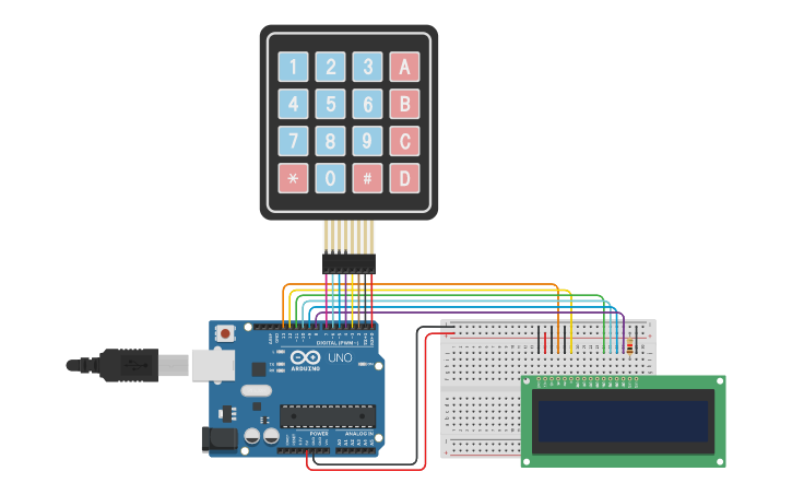 Circuit Design Simple Calculator Using Arduino Tinkercad