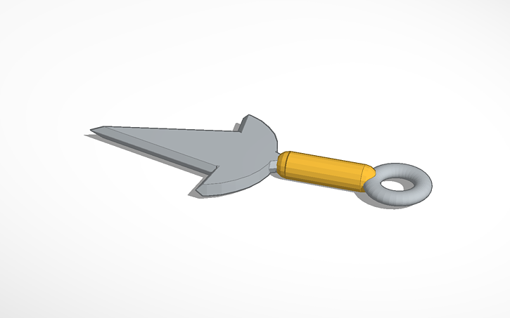 3D design Flying Raijin Kunai Keychain - Tinkercad