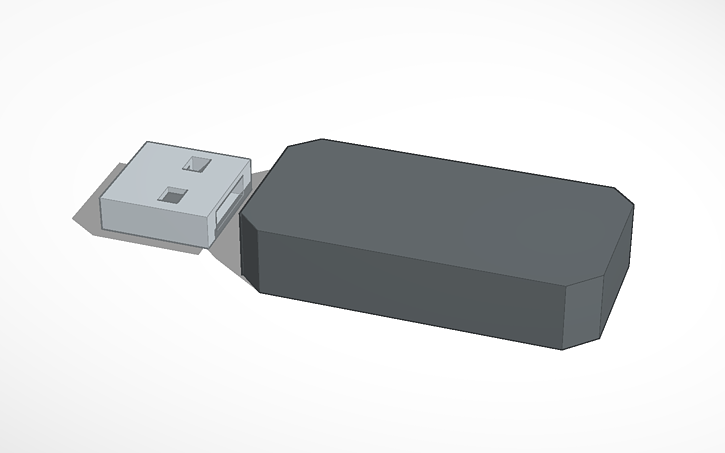 3D design USB in USB [Better] - Tinkercad