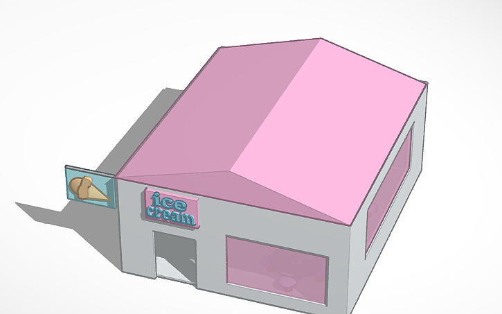 3D design Ice cream shop - Tinkercad
