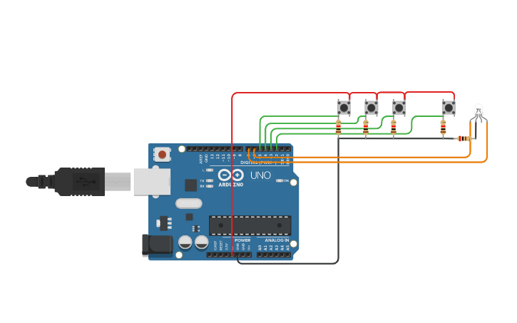 Circuit Design Password Button Tinkercad