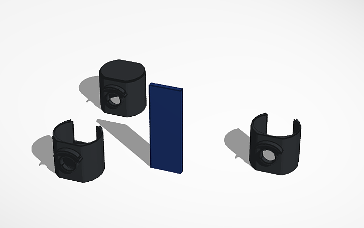3D design Traffic Light Components - Tinkercad