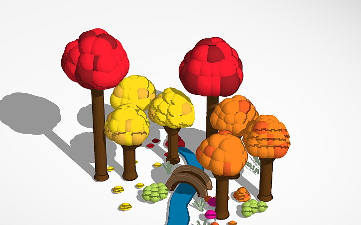 3D design Fall scene - Tinkercad