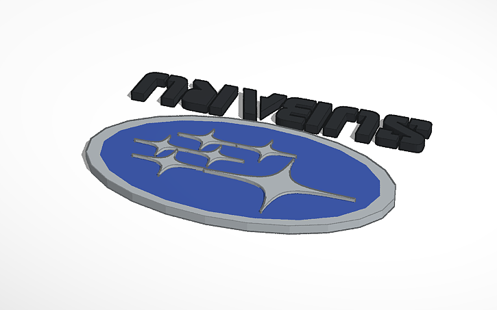 3D design SUBARU - Tinkercad