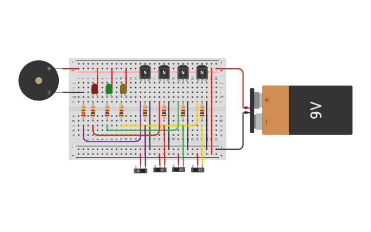 Circuit Design Water Level System Tinkercad