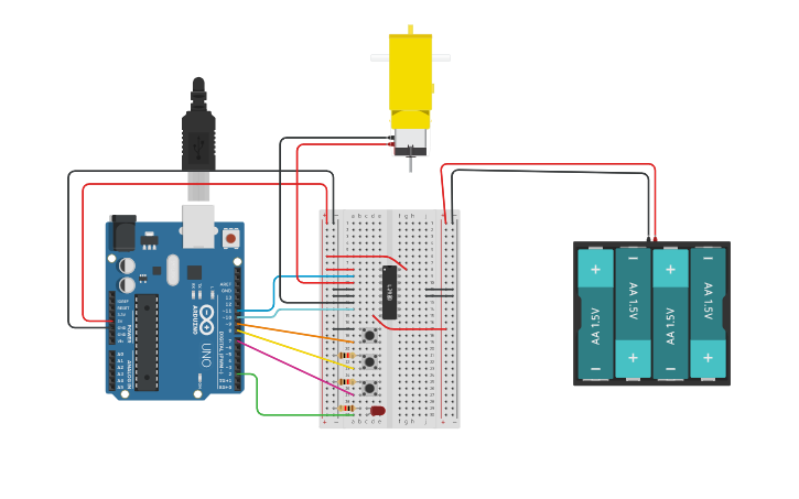Circuit design Working Code for Individual Project - Tinkercad