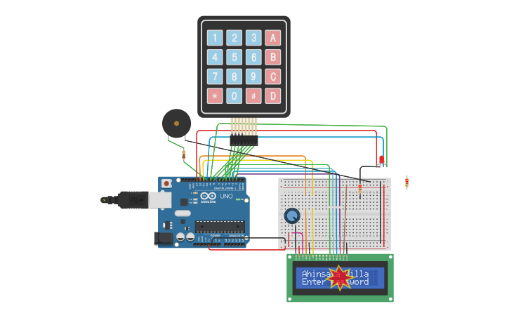 Circuit design 20200630 Membrane keypad | Tinkercad