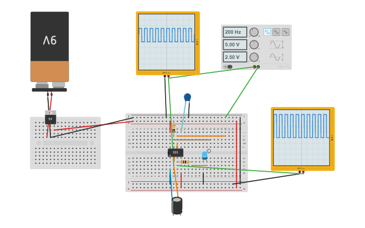 Circuit design Examen final 555 | Tinkercad