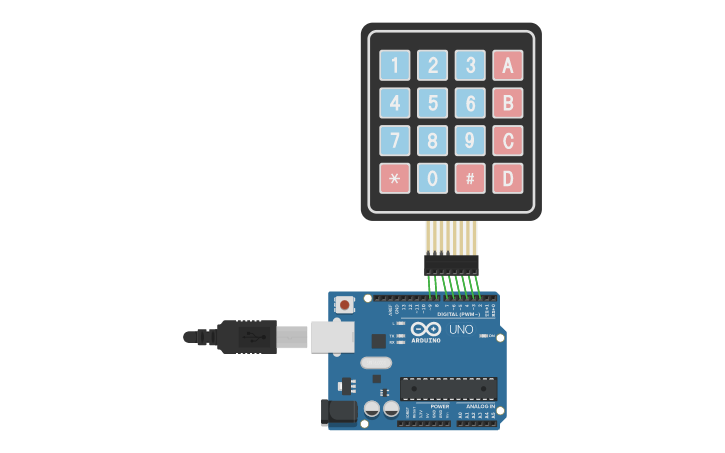 Circuit design Wahyu Keypad - Tinkercad