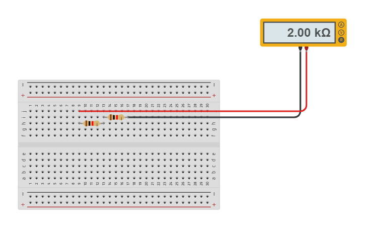 Circuit design Resistors in Series | Tinkercad