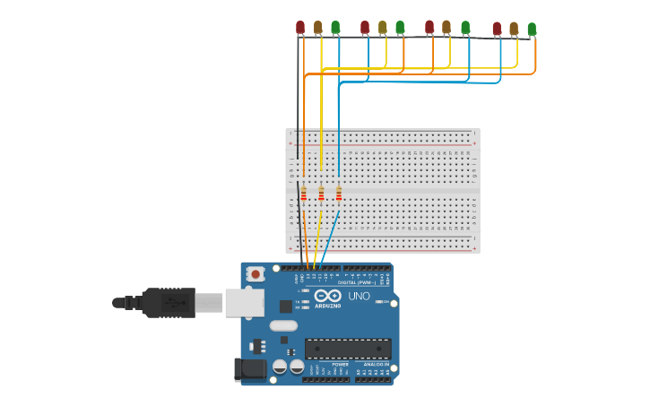 Circuit design My Traffic System | Tinkercad