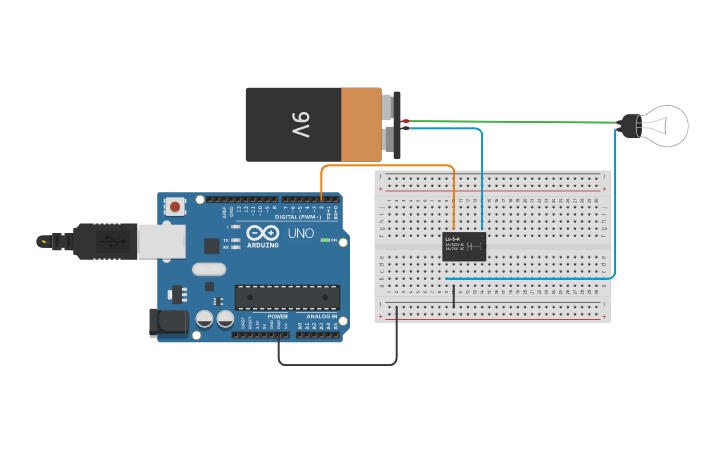 Circuit Design Prática Relé Tinkercad