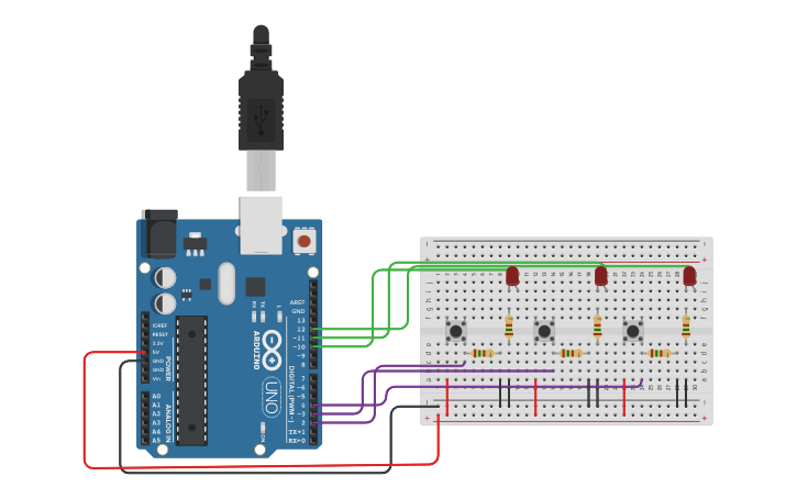 Circuit design Botão e Led Arduino - Tinkercad Circuit design Botão e Led Arduino - Tinkercad