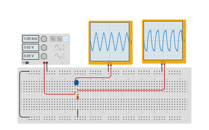 Circuit design EXPERIMENT 6 : RC DIFFERENTIATOR | Tinkercad