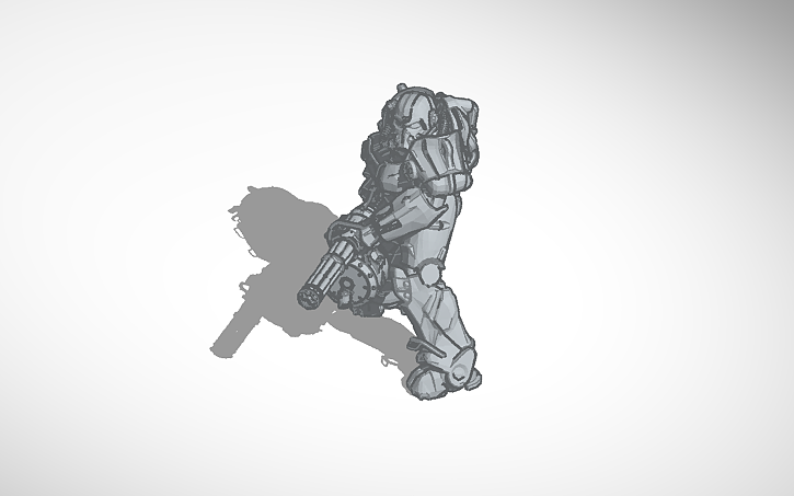 3D design T-60 power armor - Tinkercad